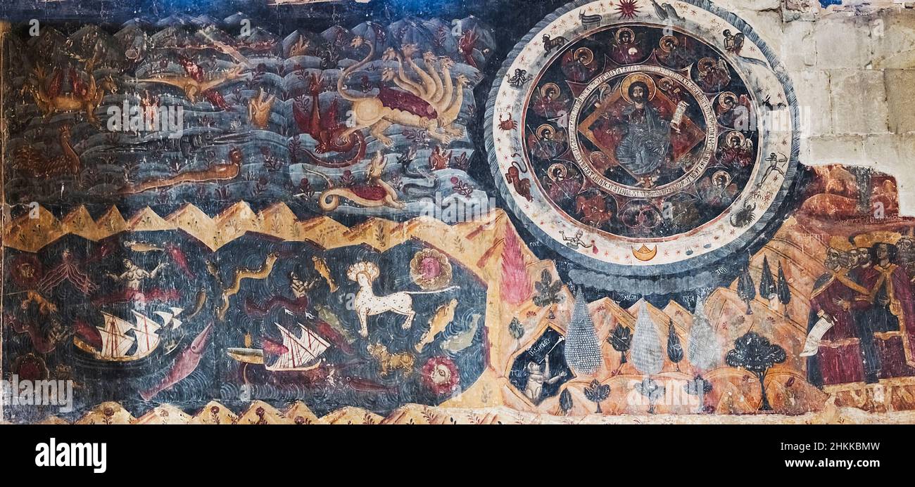 Mural inside Svetitskhoveli Cathedral, UNESCO World Heritage site ...