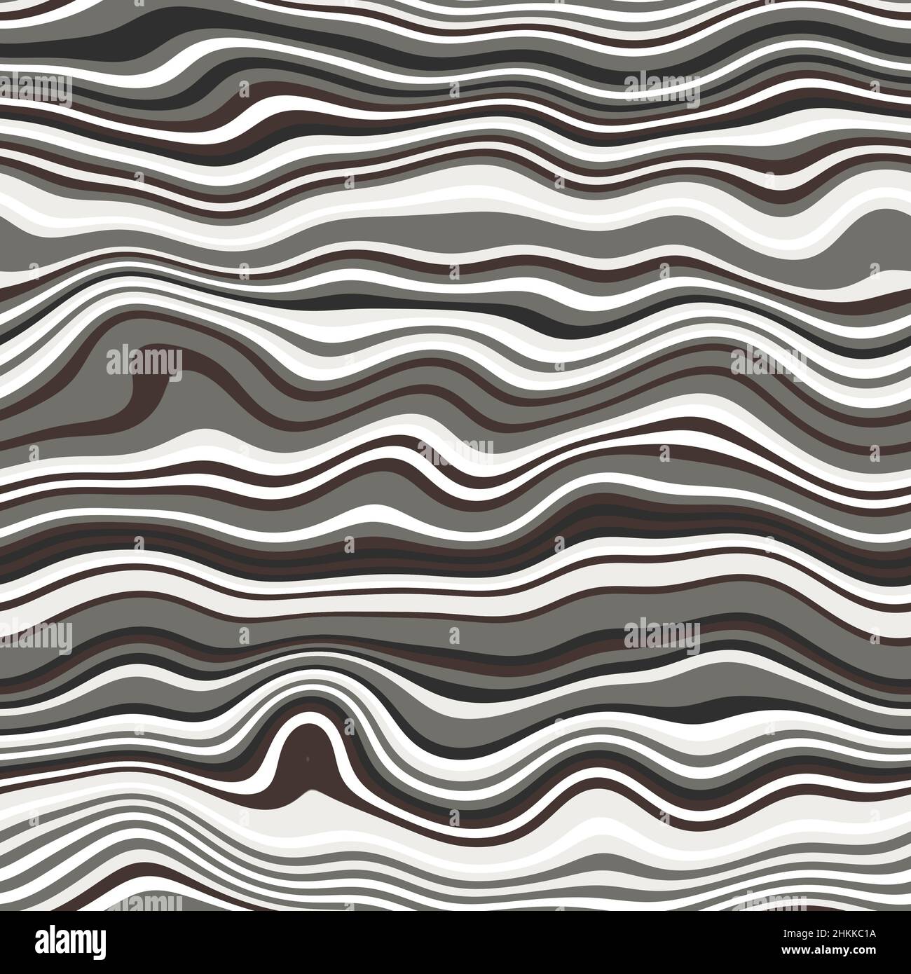 Seamless wavy stripe trendy surface pattern design for print. High ...