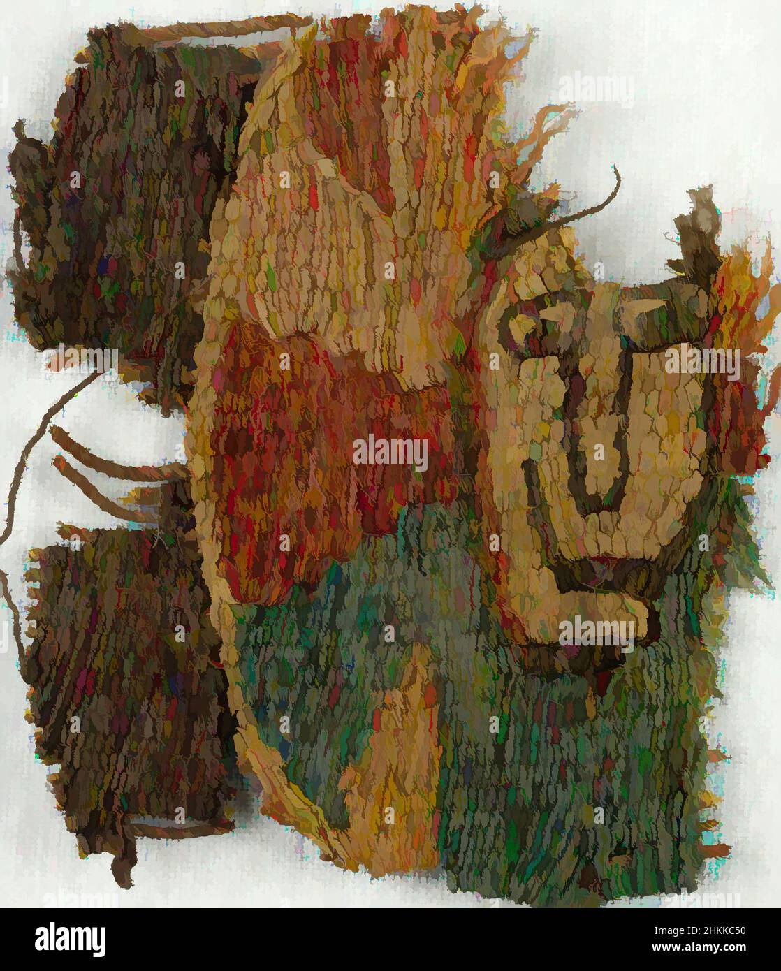 Art inspired by Fragment with Figural Decoration, Coptic, Flax, wool ...