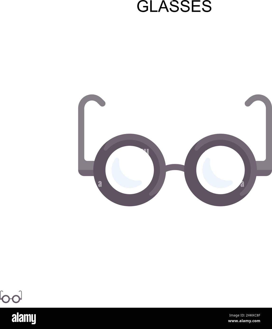 Glasses Simple vector icon. Illustration symbol design template for web ...