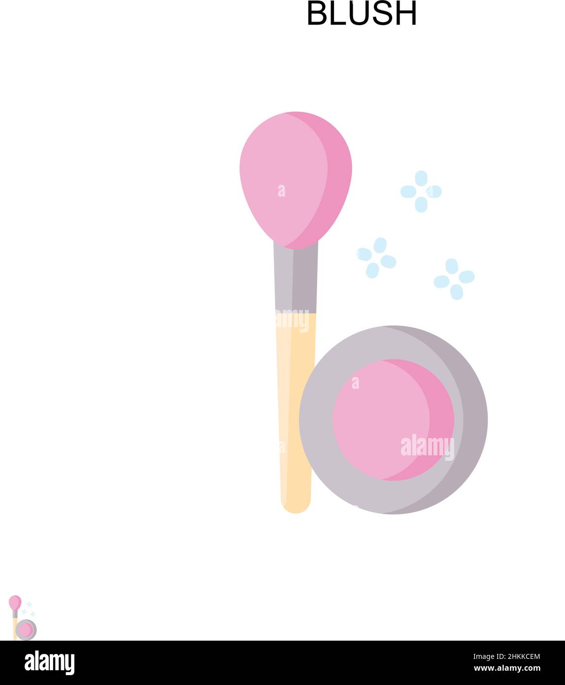 Blush Simple vector icon. Illustration symbol design template for web ...