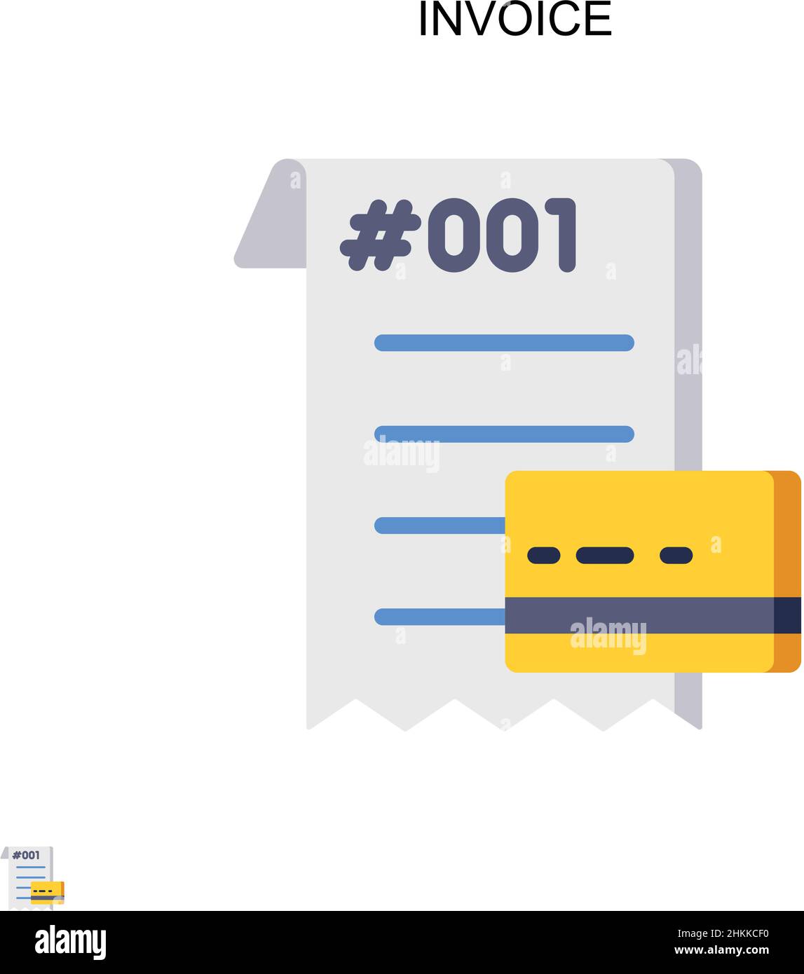 Invoice Simple vector icon. Illustration symbol design template for web mobile UI element Stock ...