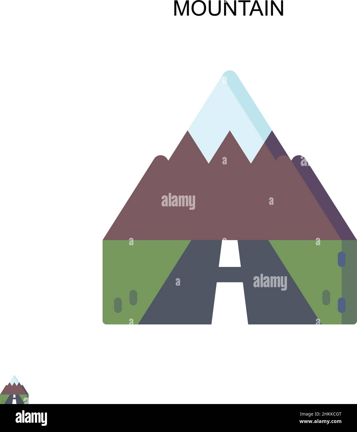 Mountain Simple vector icon. Illustration symbol design template for ...