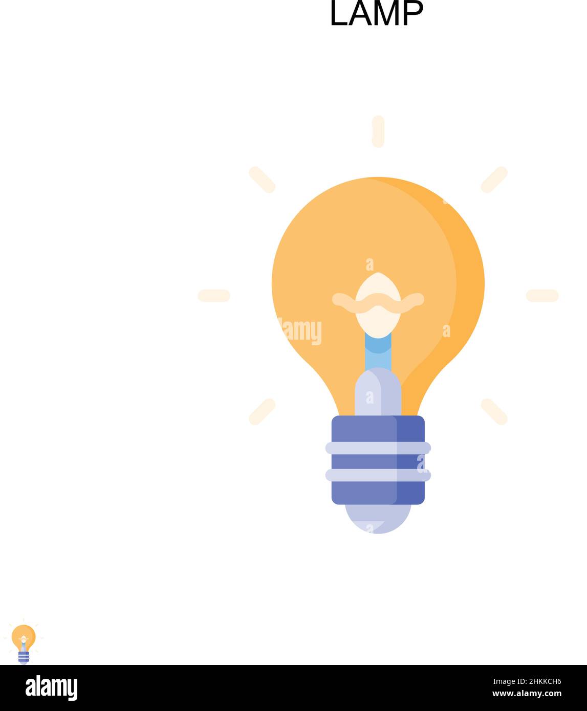 Lamp Simple vector icon. Illustration symbol design template for web ...