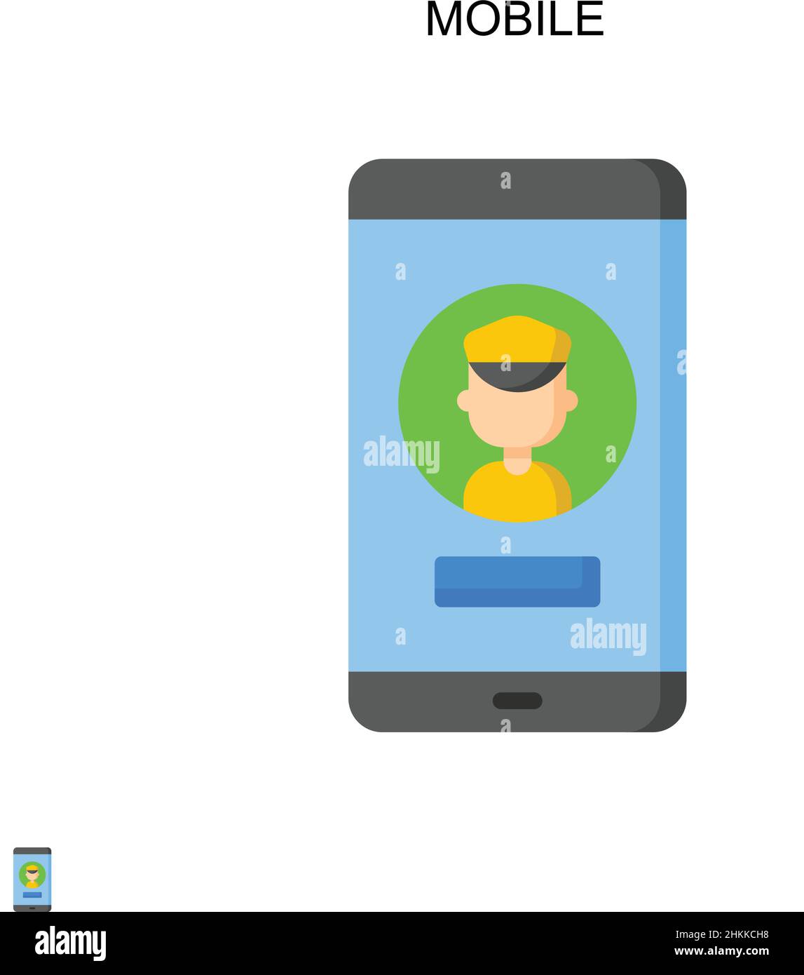 Mobile Simple vector icon. Illustration symbol design template for web ...