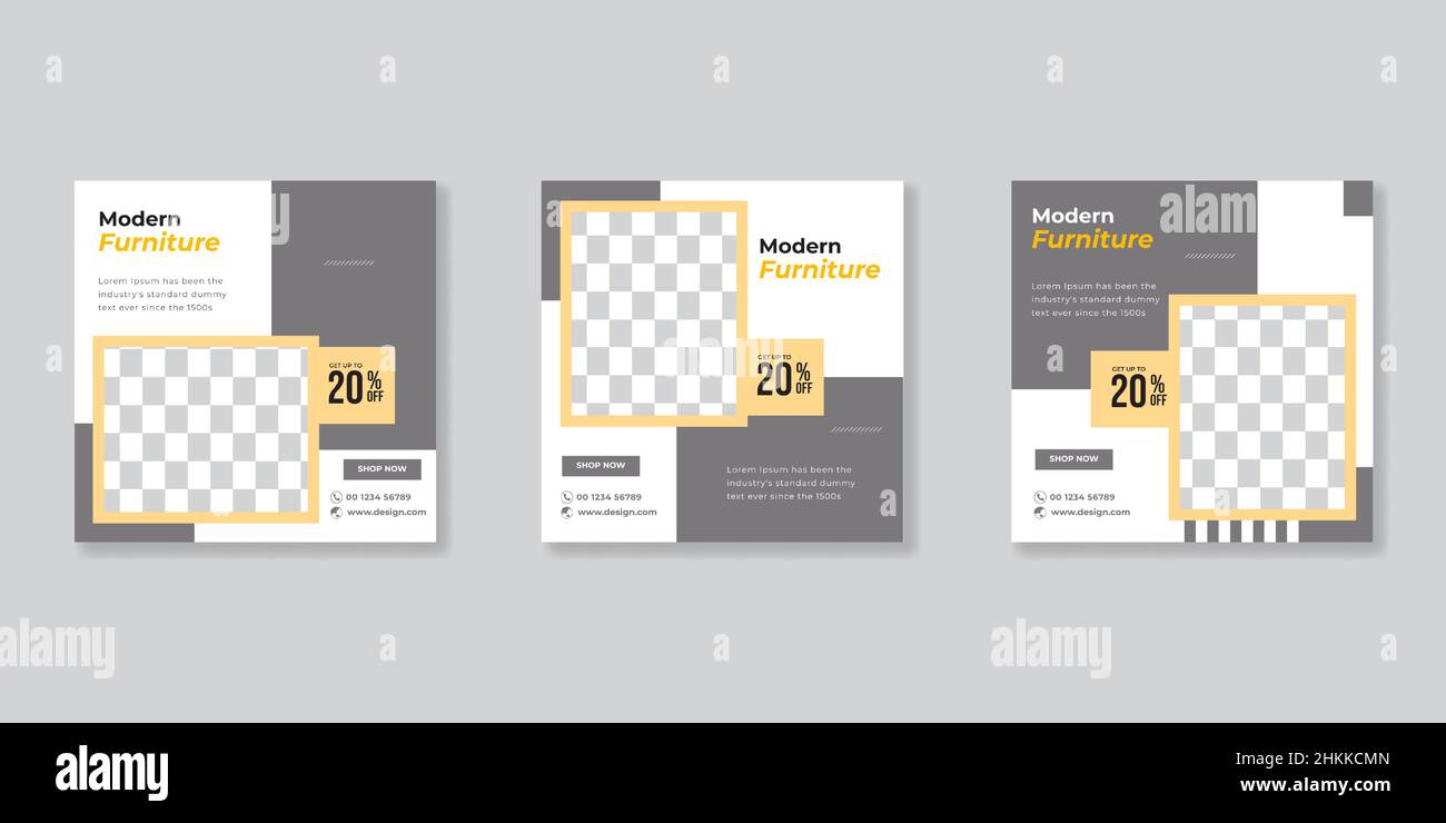 Modern promotion square web banner for social media mobile apps Stock ...