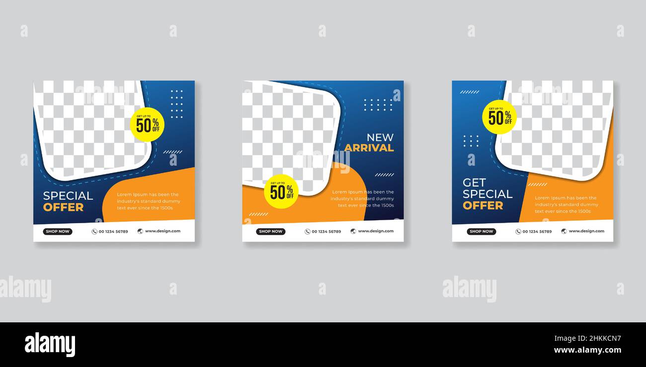 Editable Post Template Social Media Banners for Digital Marketing Stock ...