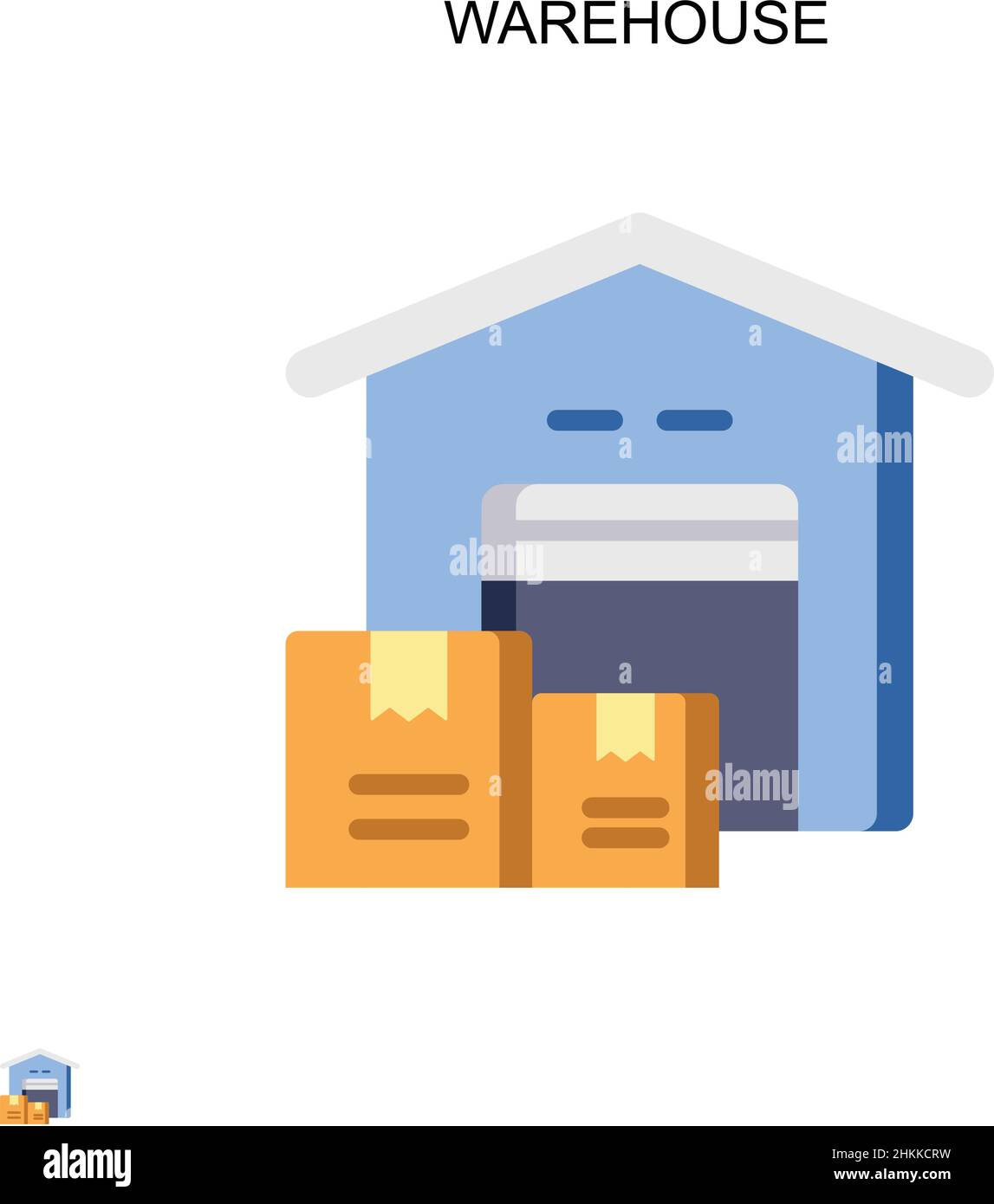 Warehouse Simple vector icon. Illustration symbol design template for ...