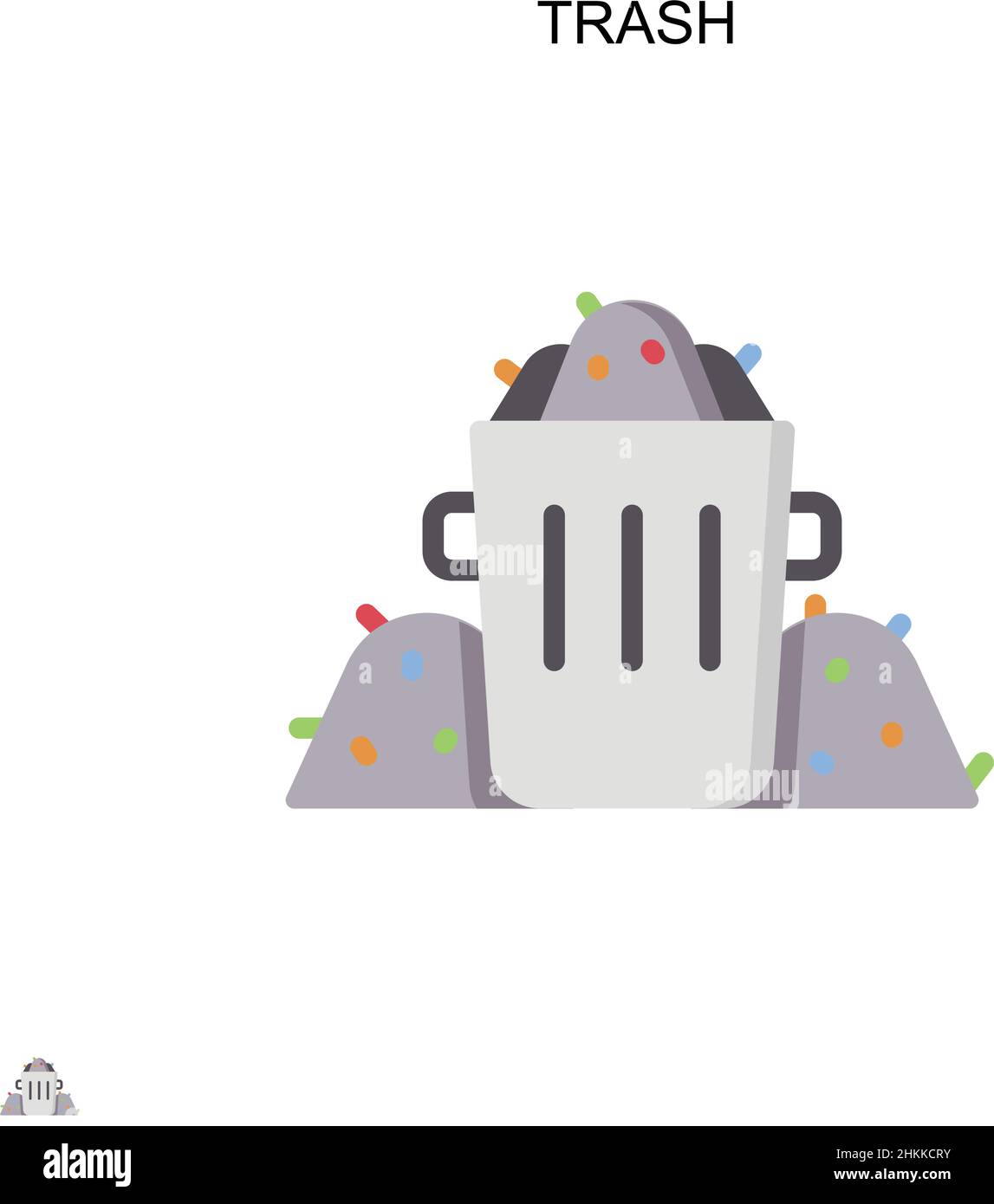 Trash Simple vector icon. Illustration symbol design template for web ...