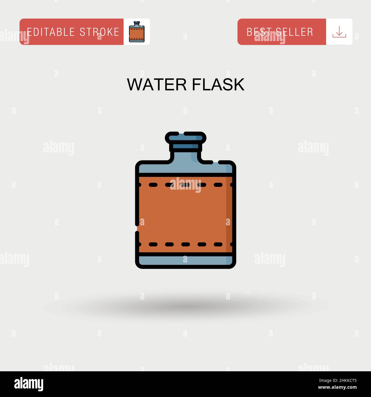 Water flask Simple vector icon Stock Vector Image & Art - Alamy