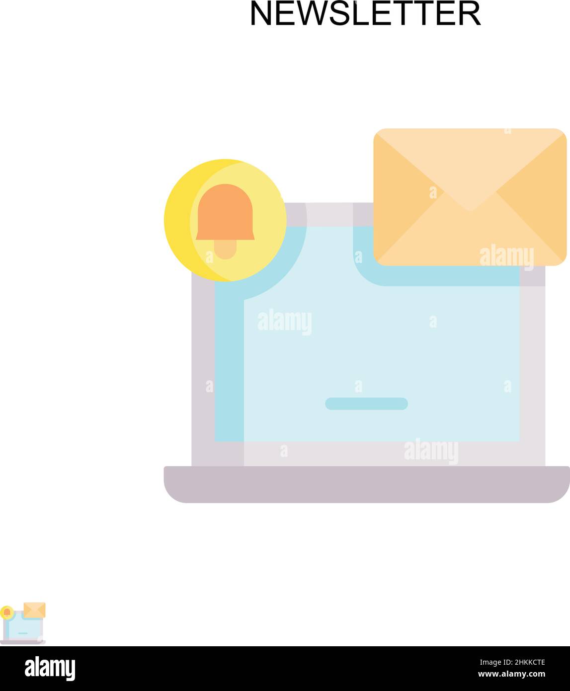 Newsletter Simple vector icon. Illustration symbol design template for ...