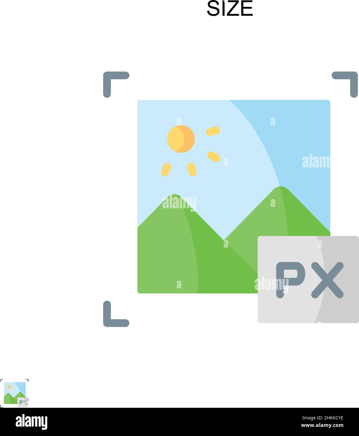 Size Simple vector icon. Illustration symbol design template for web mobile UI element Stock ...