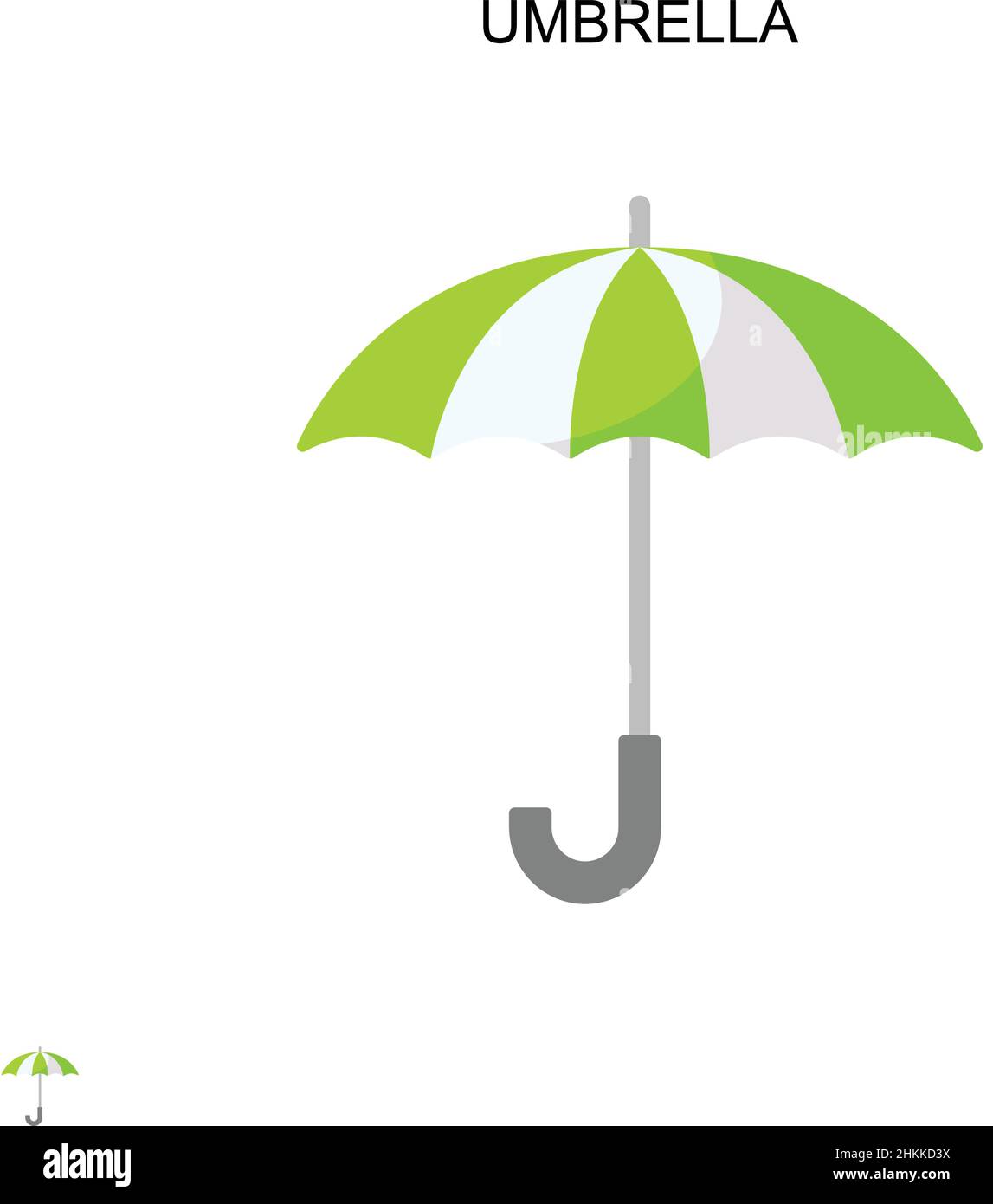 Umbrella Simple vector icon. Illustration symbol design template for ...
