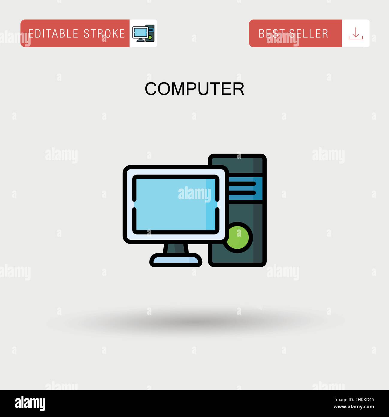 Computer Simple vector icon Stock Vector Image & Art - Alamy