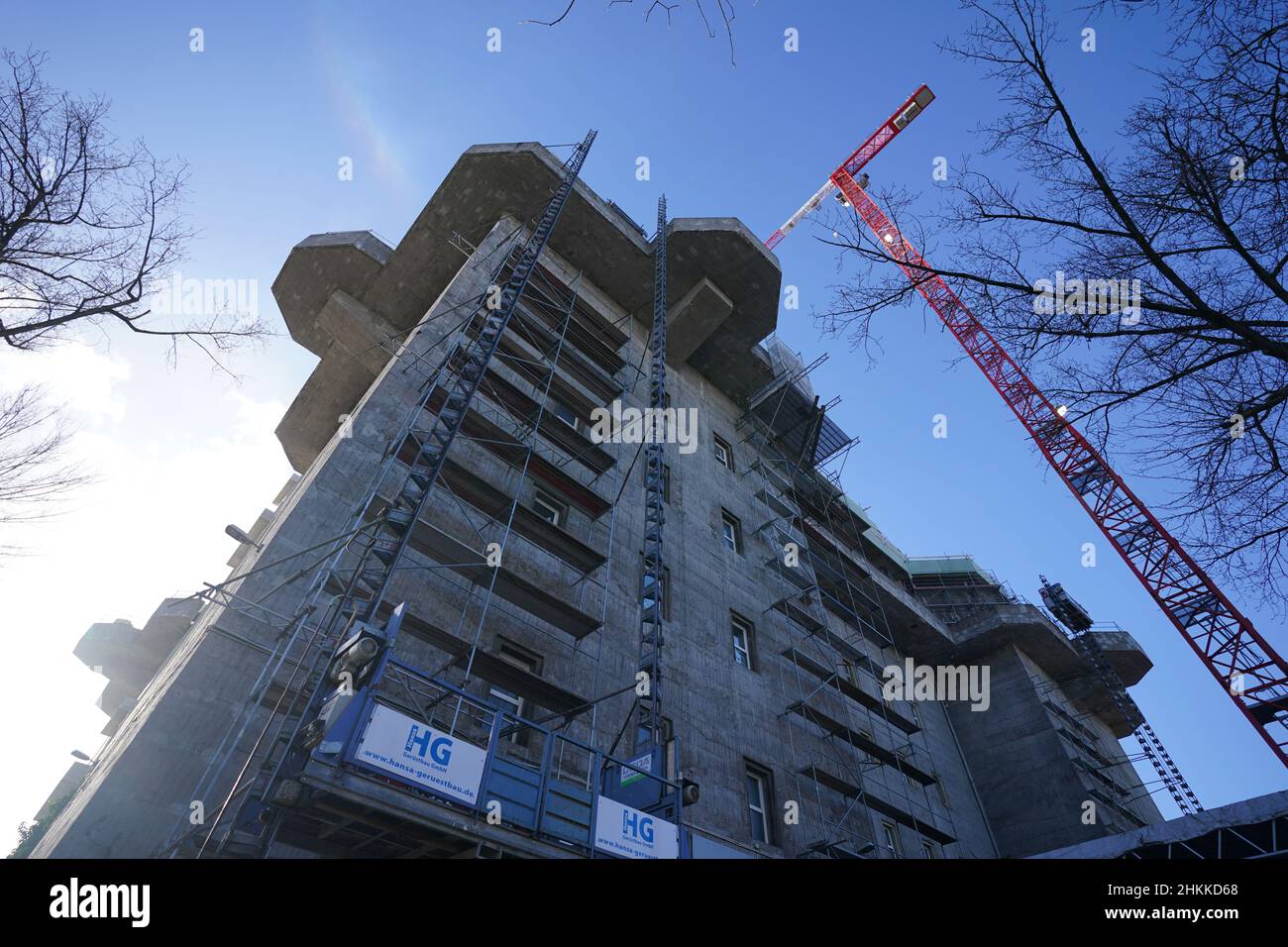 Hamburg, Germany. 28th Jan, 2022. View of the elevated bunker on ...