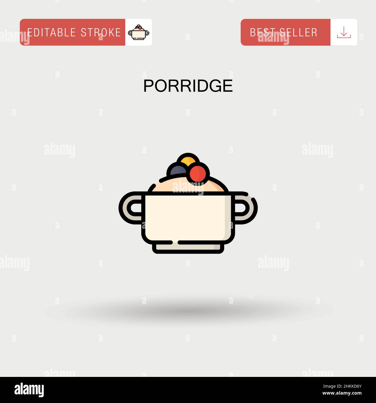 Porridge Simple vector icon Stock Vector Image & Art - Alamy