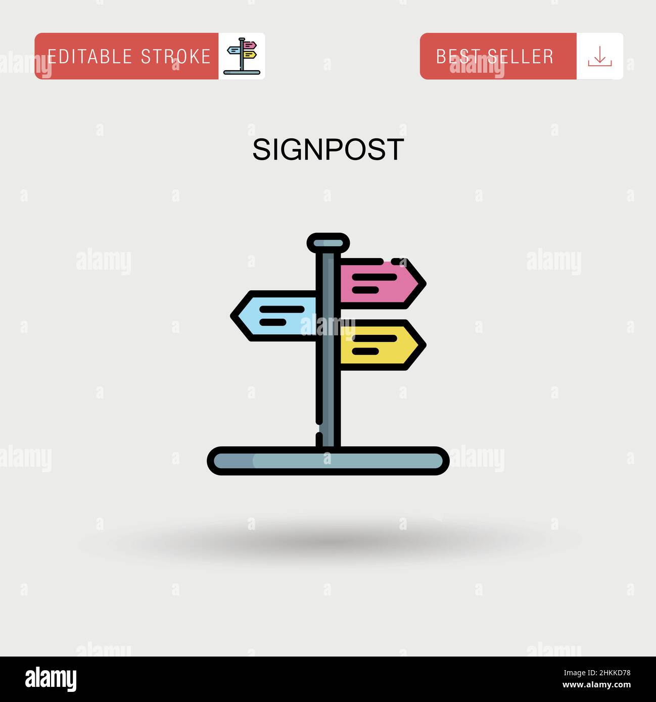 Signpost Simple vector icon Stock Vector Image & Art - Alamy