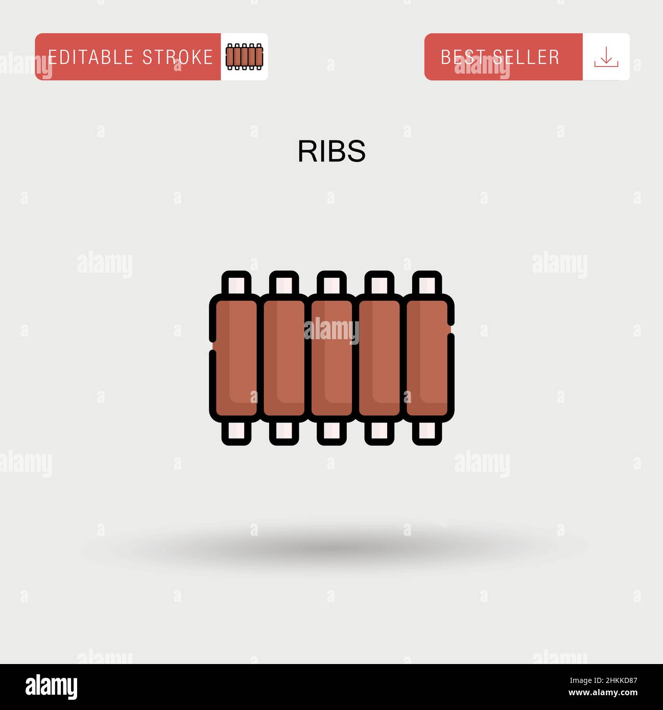 Grilled pork steak baked Stock Vector Images - Alamy