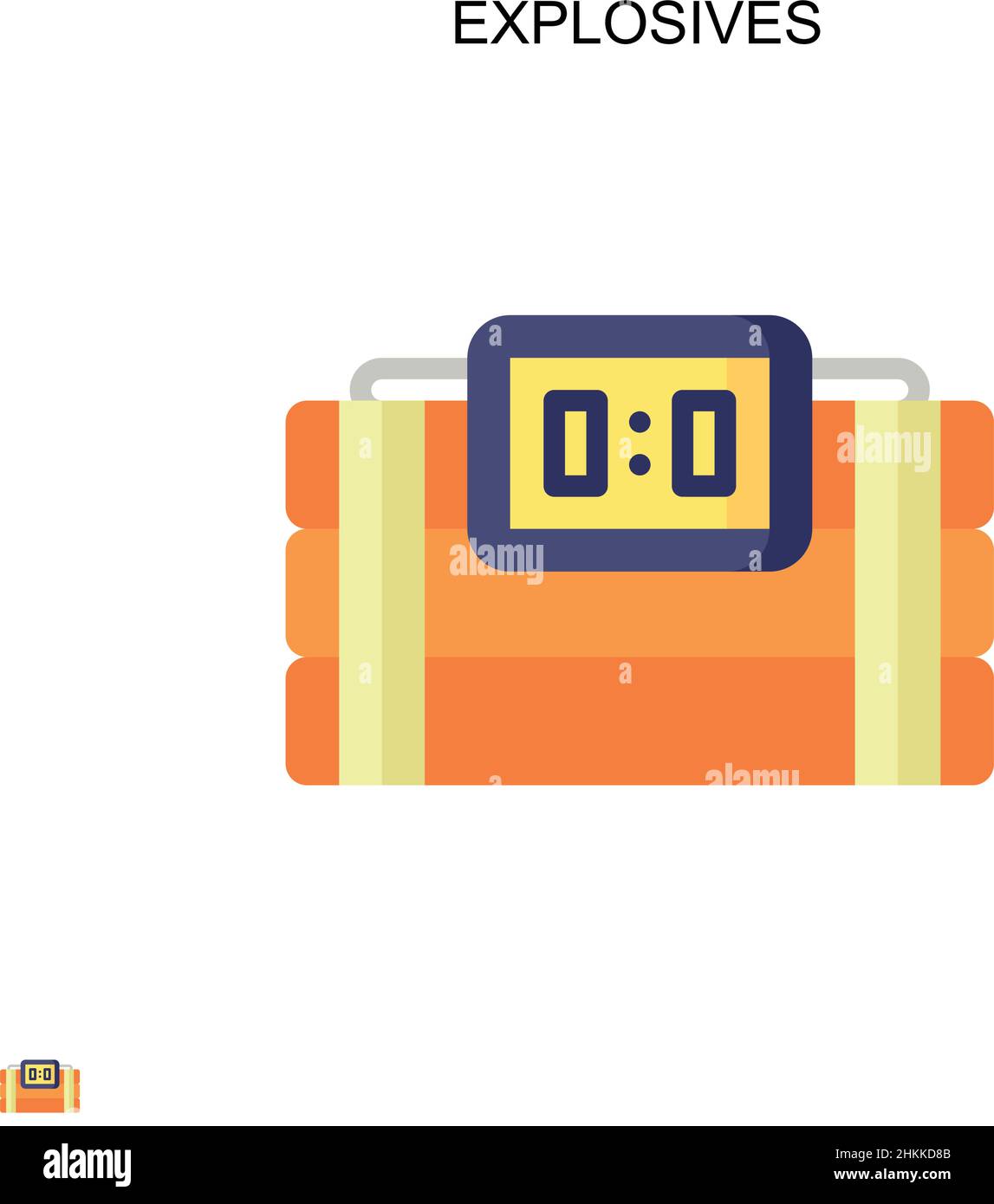 Explosives Simple vector icon. Illustration symbol design template for ...