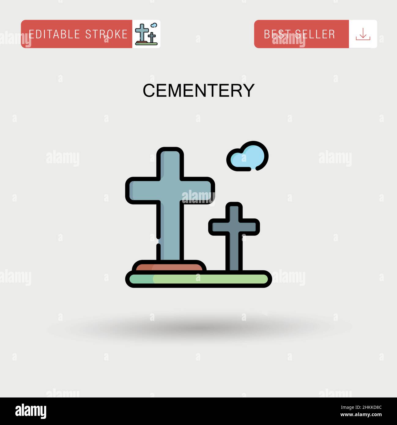 Cementery Simple vector icon Stock Vector Image & Art - Alamy