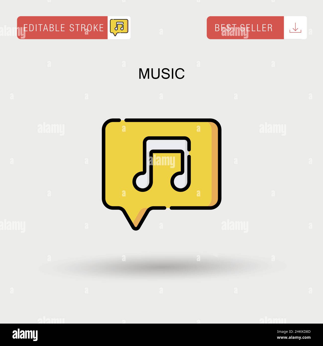 Music Simple vector icon Stock Vector Image & Art - Alamy