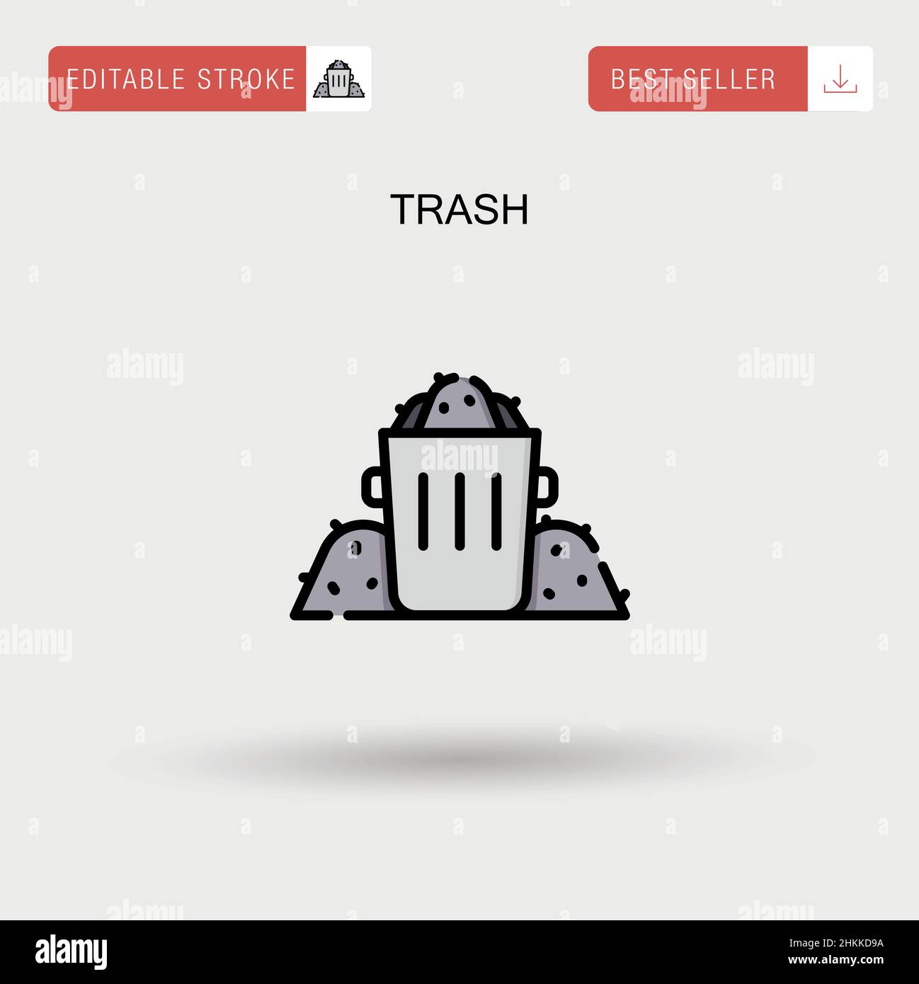 Trash Simple vector icon Stock Vector Image & Art - Alamy