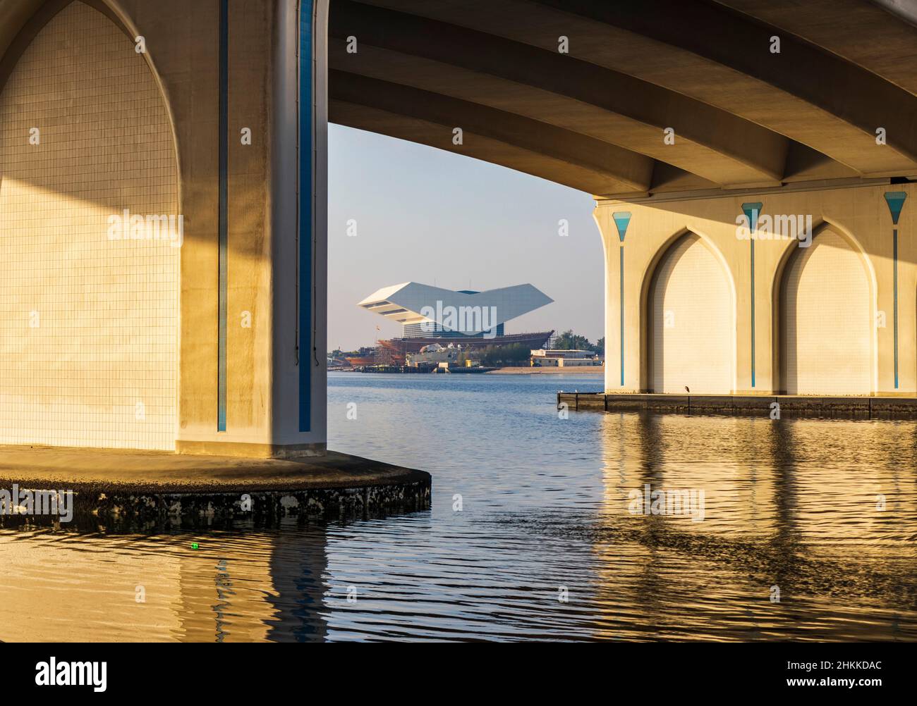 Dubai, UAE - 01.25.2022 New building of Sheikh Muhammad Bin Rashid ...