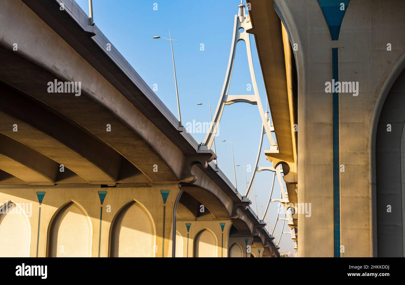 Shot of a masts of flyover bridge Stock Photo - Alamy