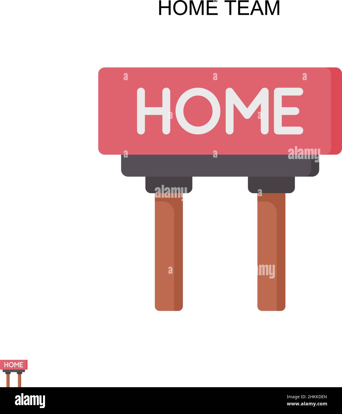 Home team Simple vector icon. Illustration symbol design template for ...