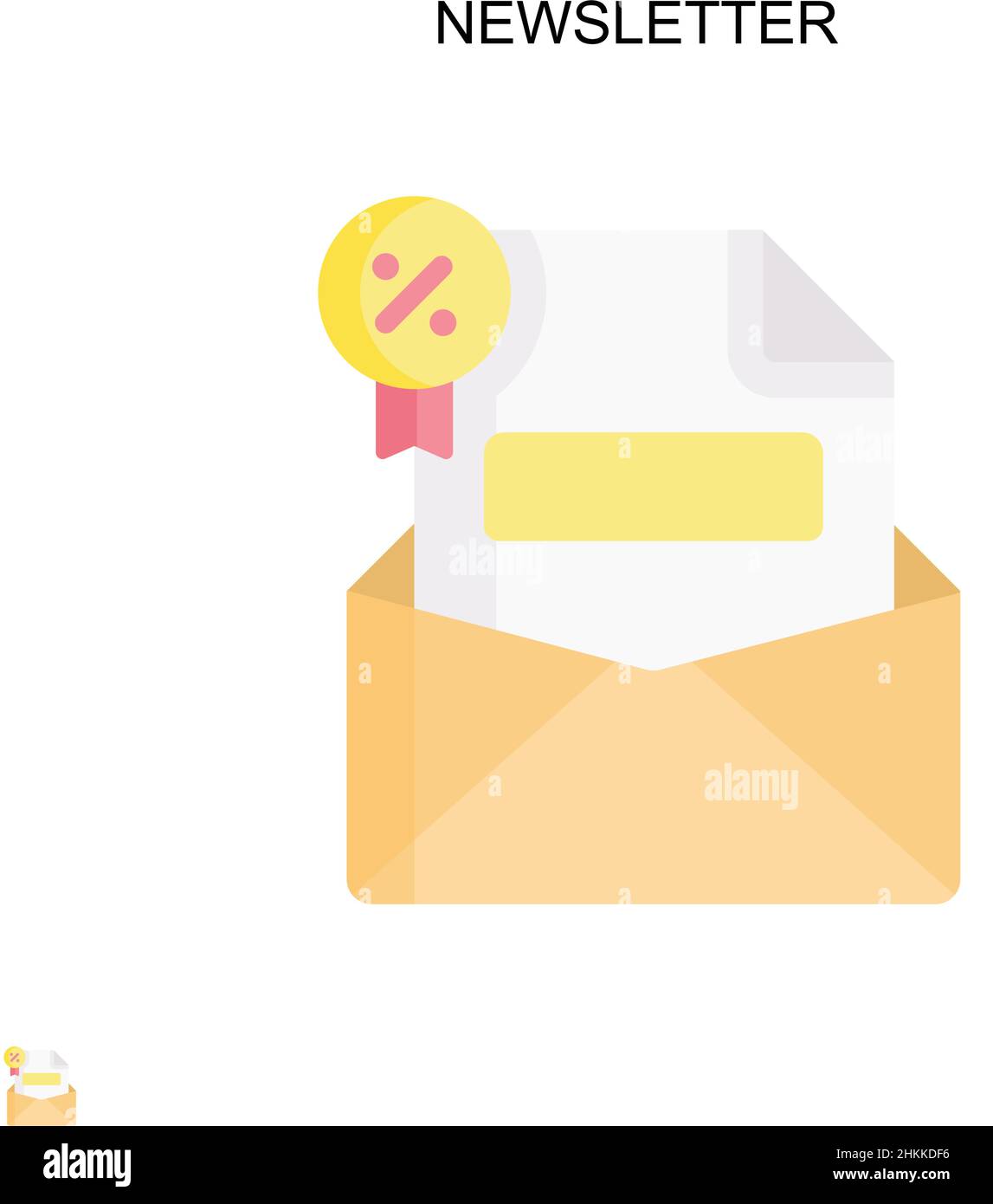 Newsletter Simple vector icon. Illustration symbol design template for ...