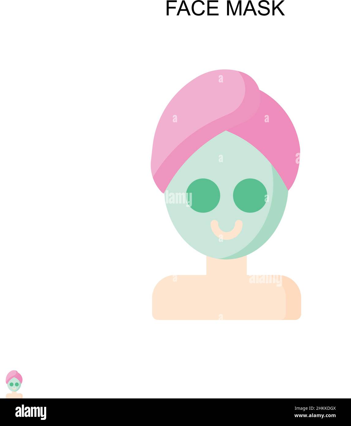 Face mask Simple vector icon. Illustration symbol design template for ...