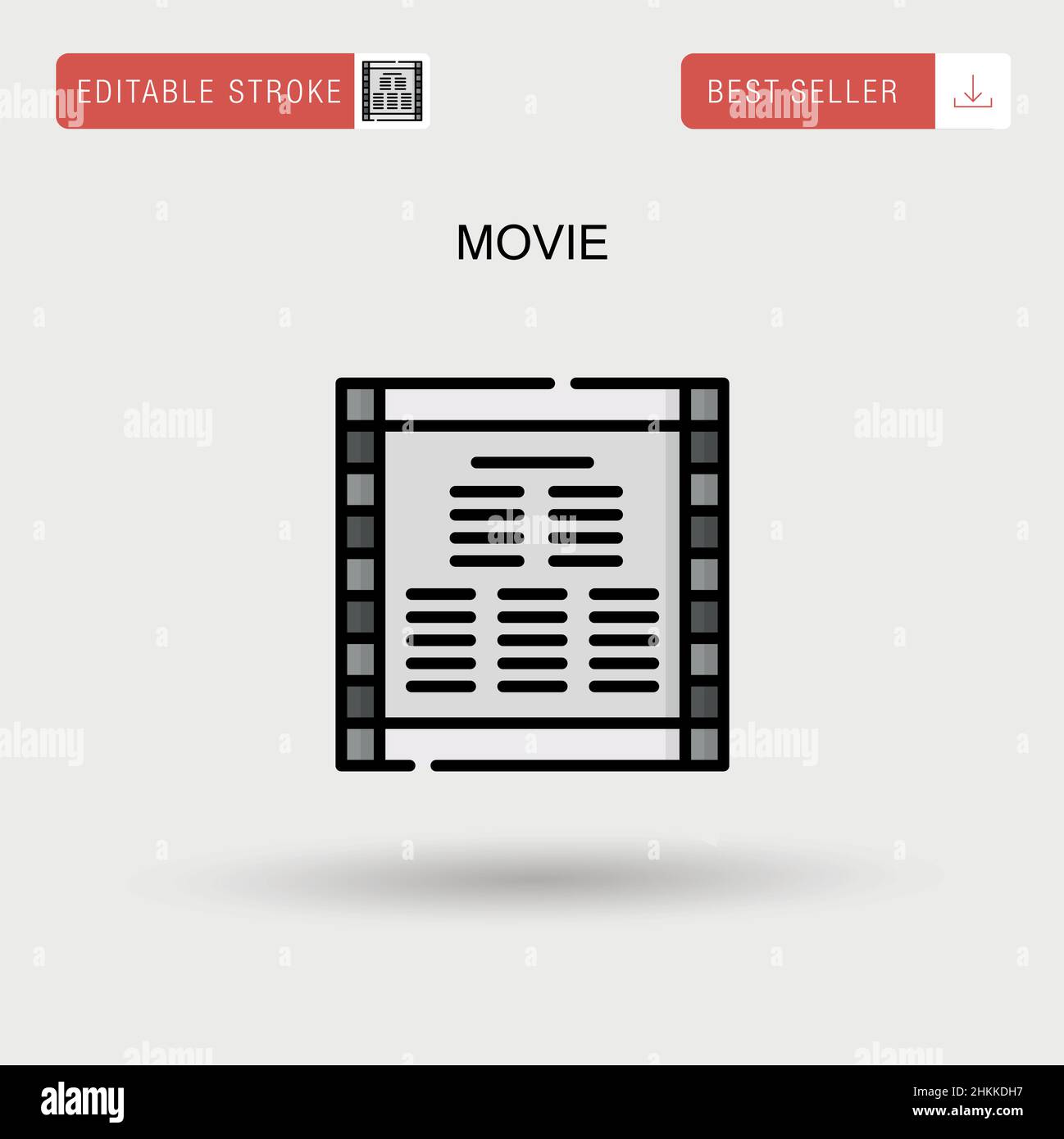 Movie Simple vector icon Stock Vector Image & Art - Alamy