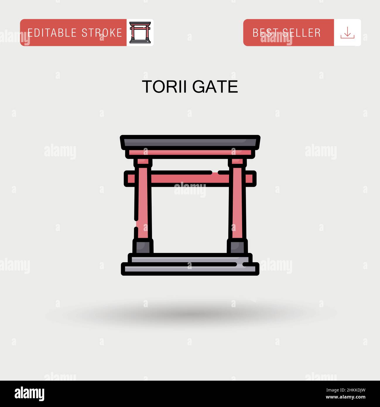 Torii gate Simple vector icon Stock Vector Image & Art - Alamy