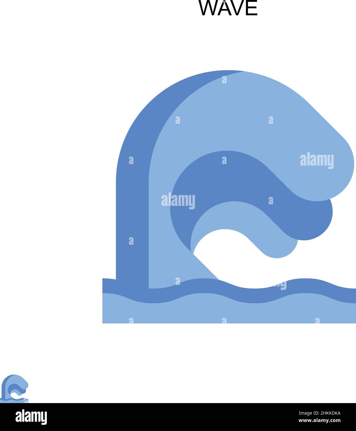 Wave Simple vector icon. Illustration symbol design template for web ...