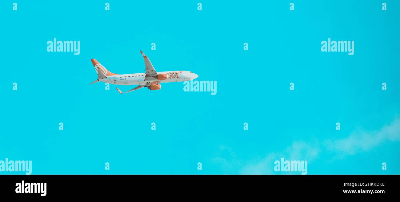 Rio de Janeiro, Brazil - CIRCA 2020: Brazilian commercial aircraft from ...