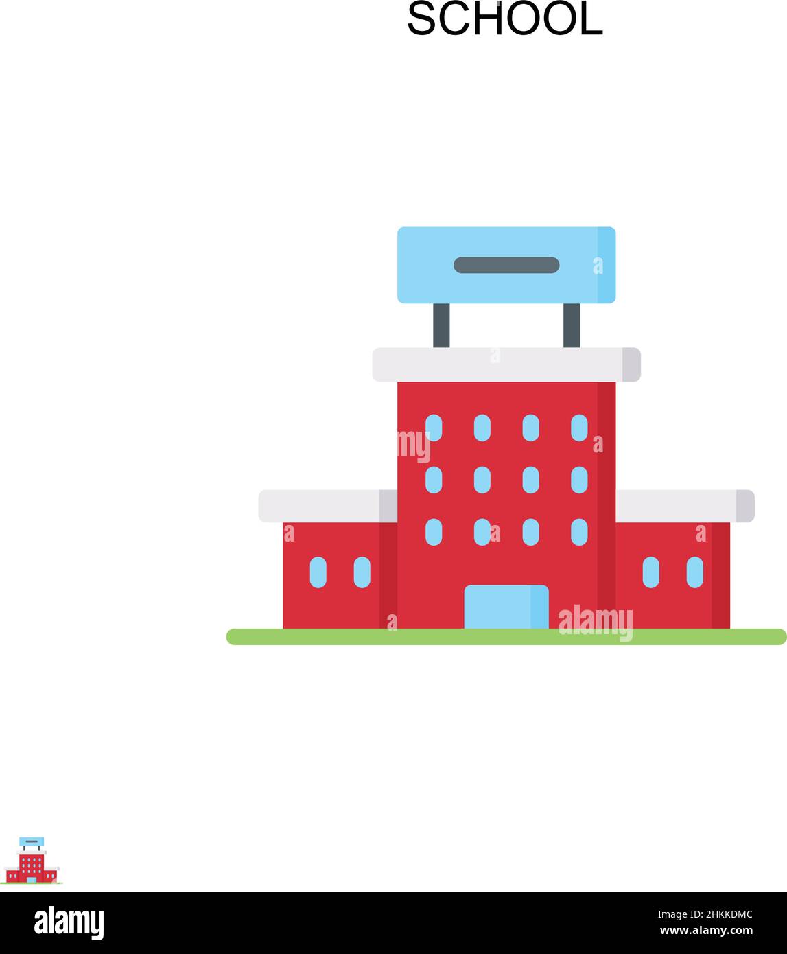 School Simple vector icon. Illustration symbol design template for web ...