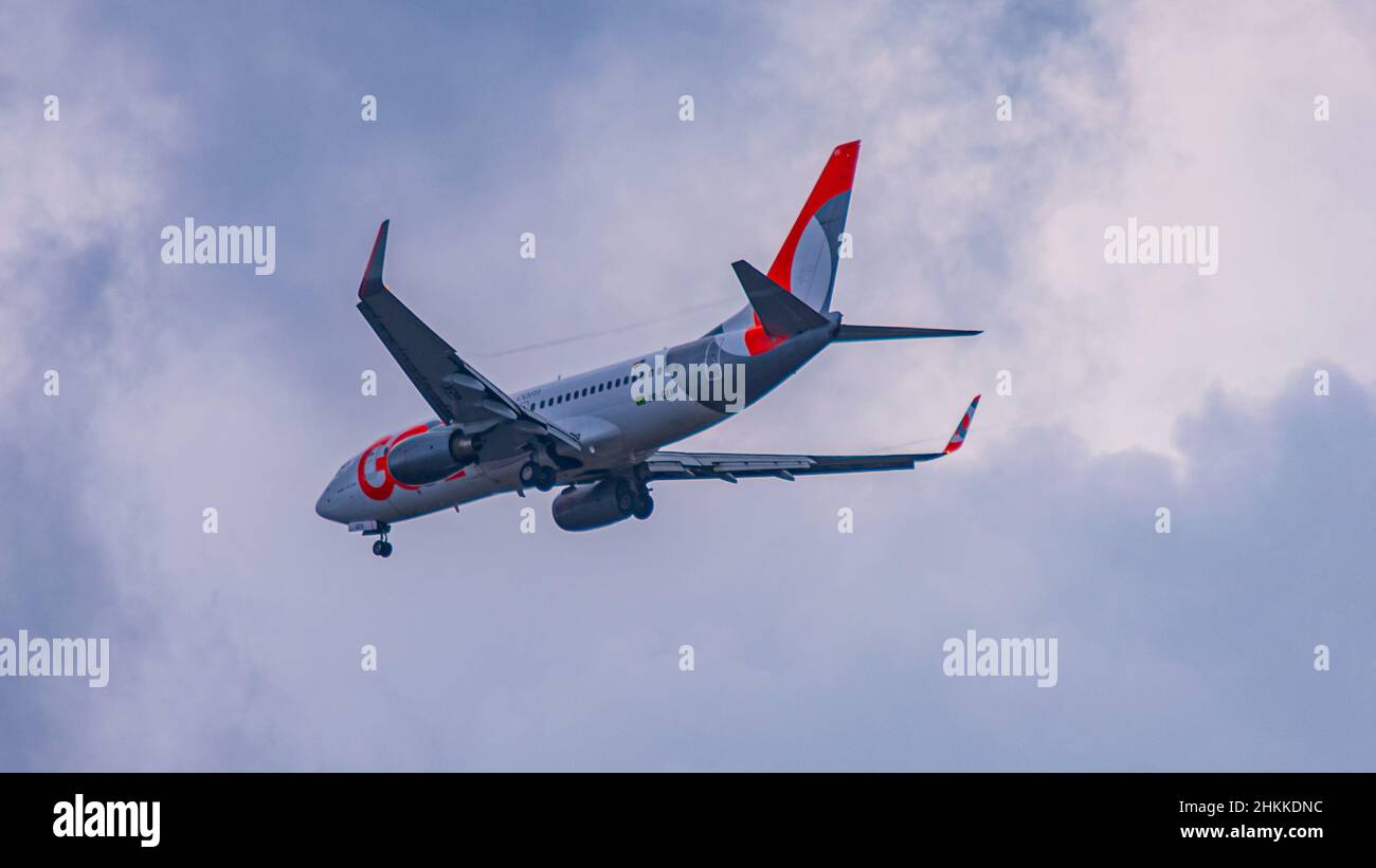 Rio de Janeiro, Brazil - CIRCA 2020: Brazilian commercial aircraft from ...