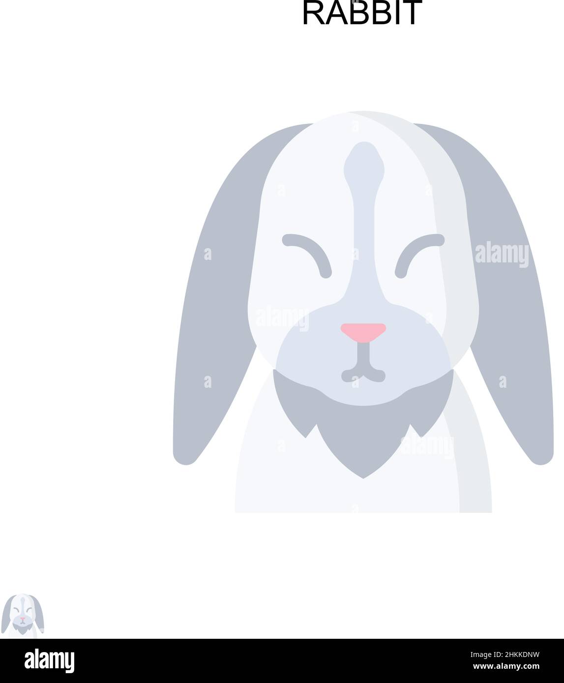 Rabbit Simple vector icon. Illustration symbol design template for web ...