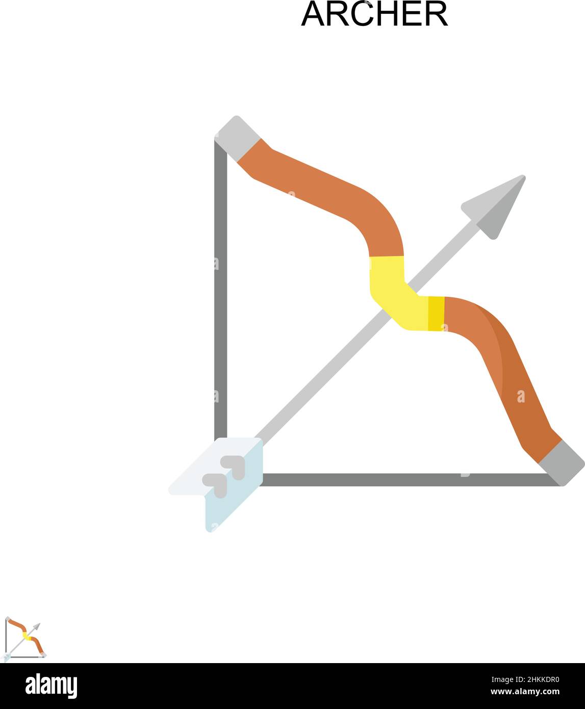 Archer Simple vector icon. Illustration symbol design template for web ...