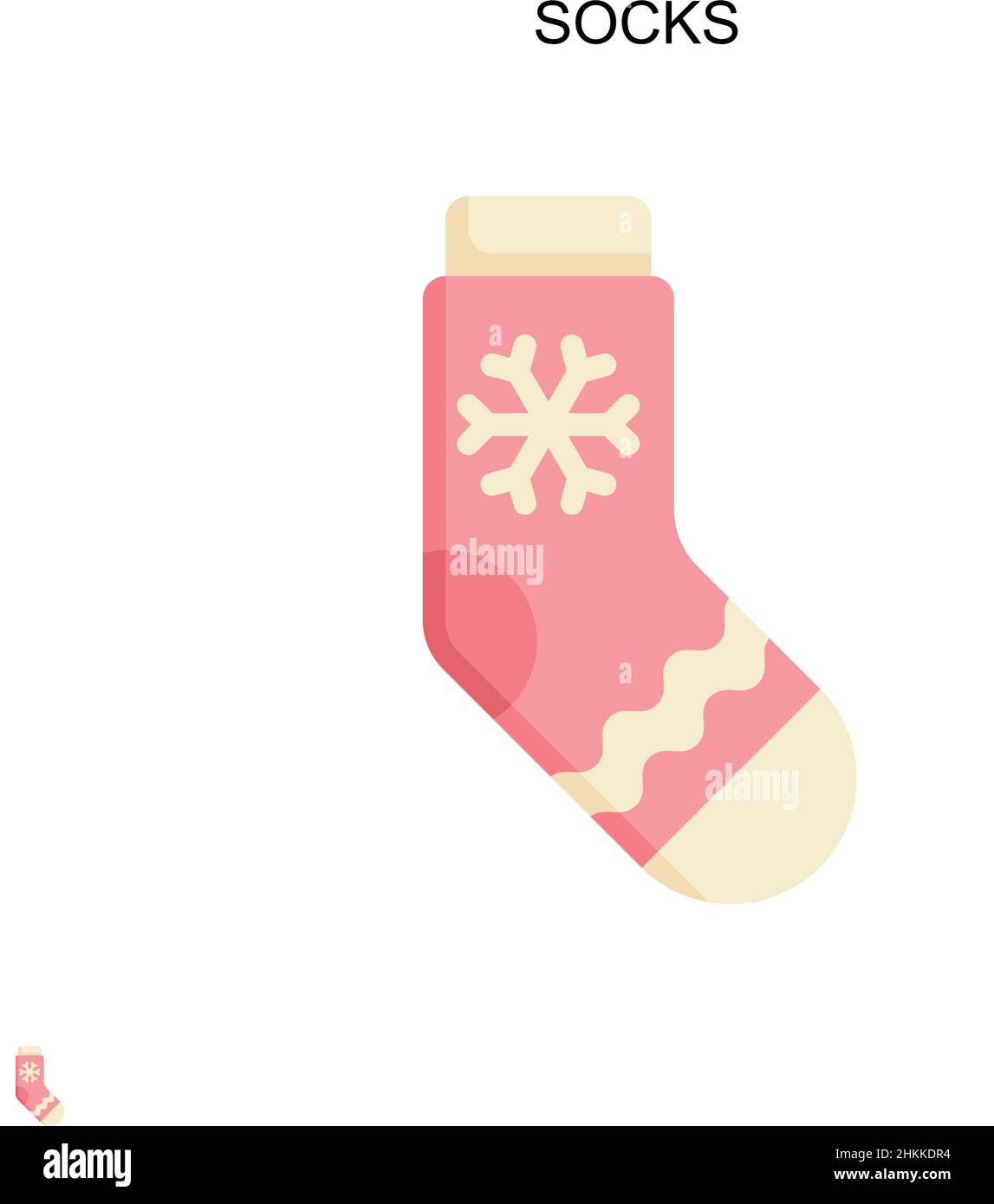 Socks Simple vector icon. Illustration symbol design template for web ...