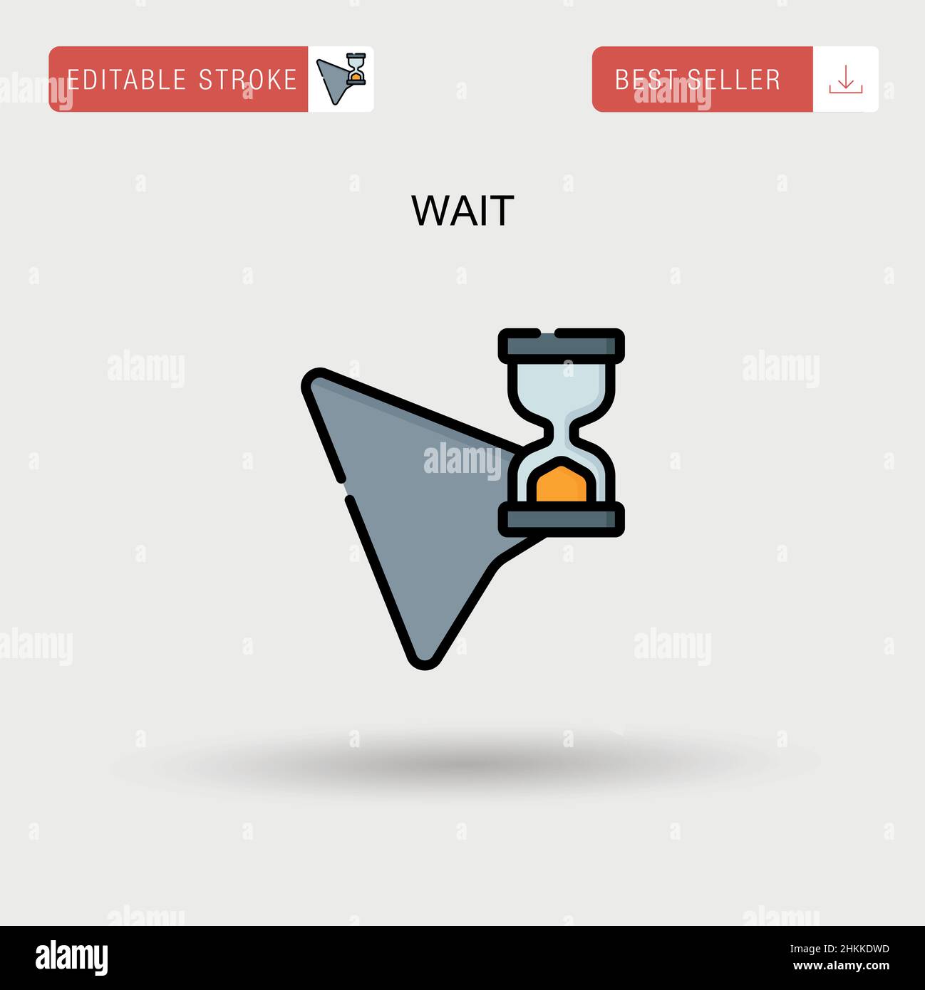 Wait Simple vector icon Stock Vector Image & Art - Alamy