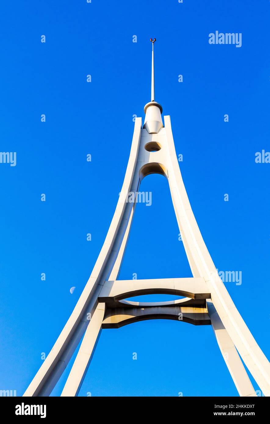 Shot of a mast of flyover bridge Stock Photo - Alamy