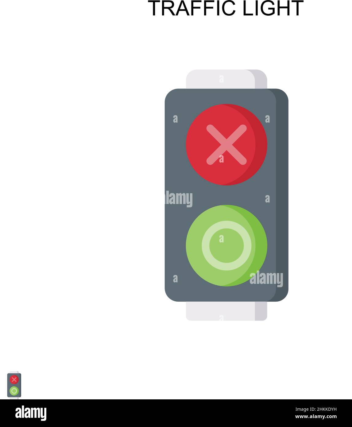 Traffic light Simple vector icon. Illustration symbol design template ...