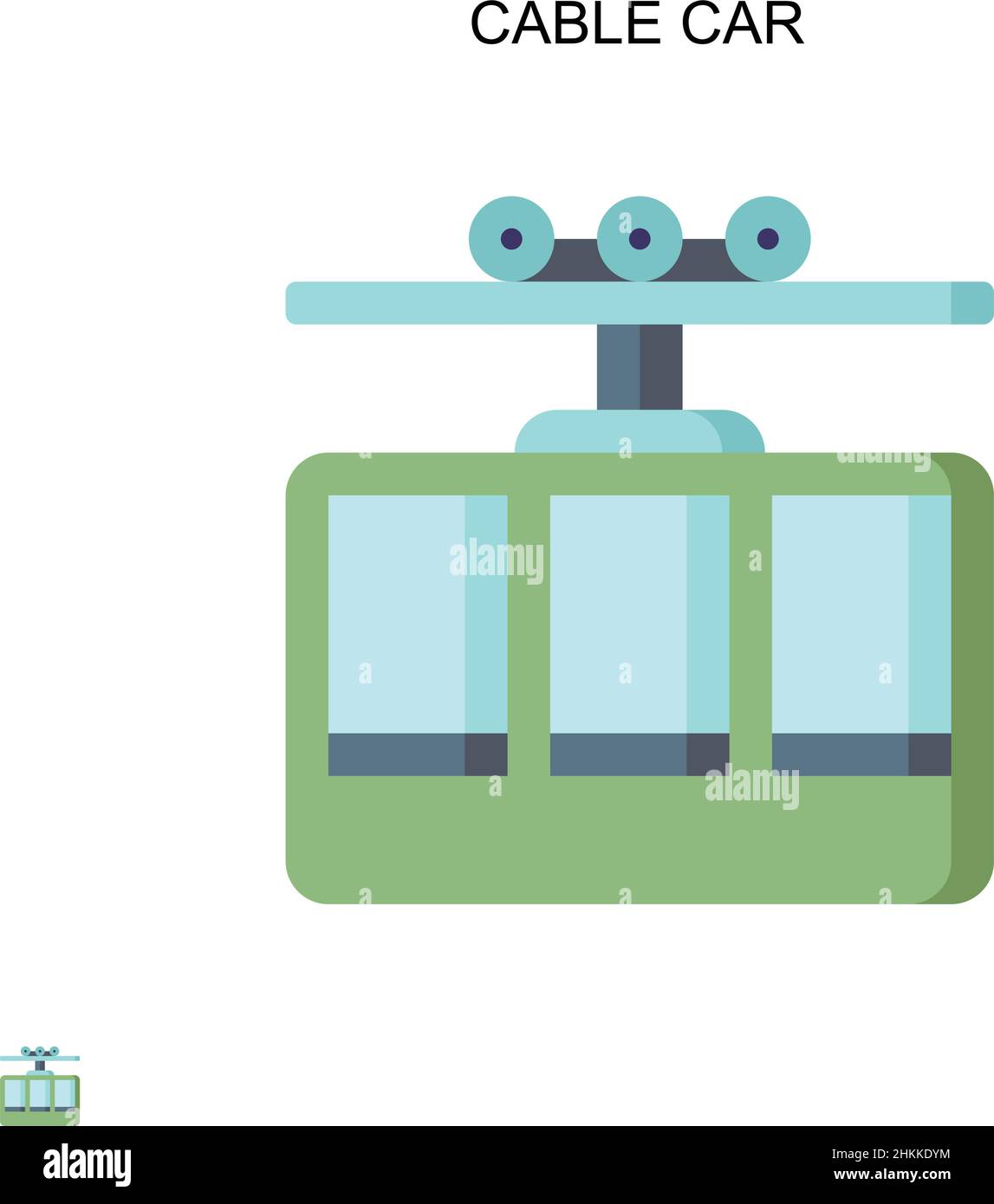 Cable Car Simple Vector Icon Illustration Symbol Design Template For Web Mobile Ui Element