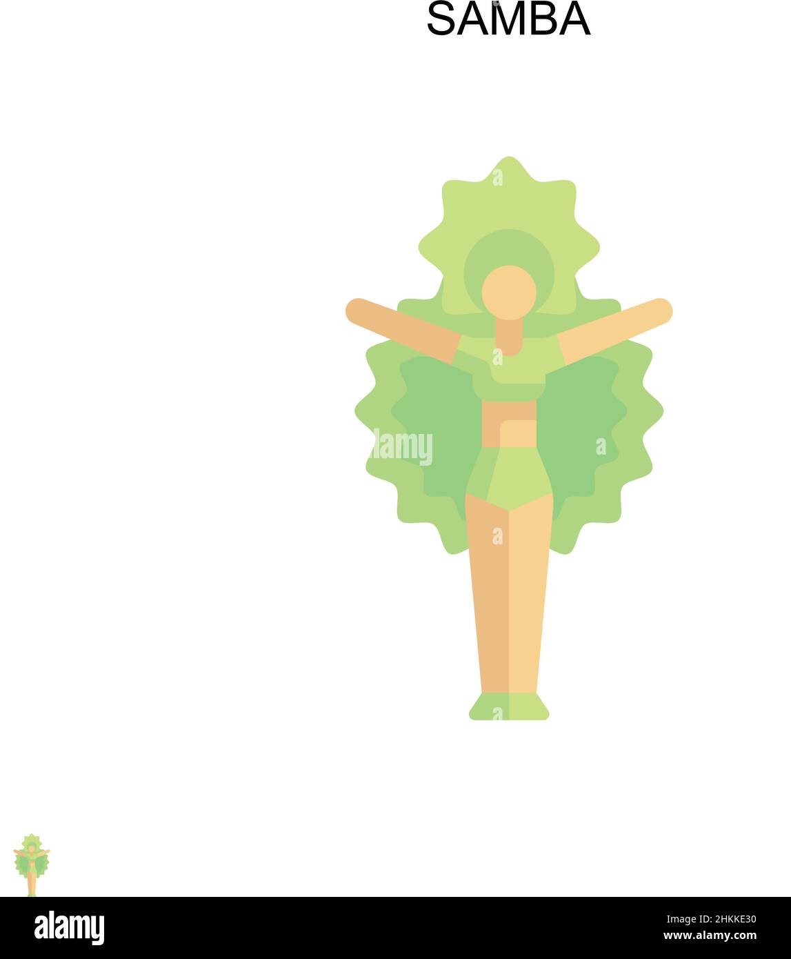 Samba Simple vector icon. Illustration symbol design template for web ...
