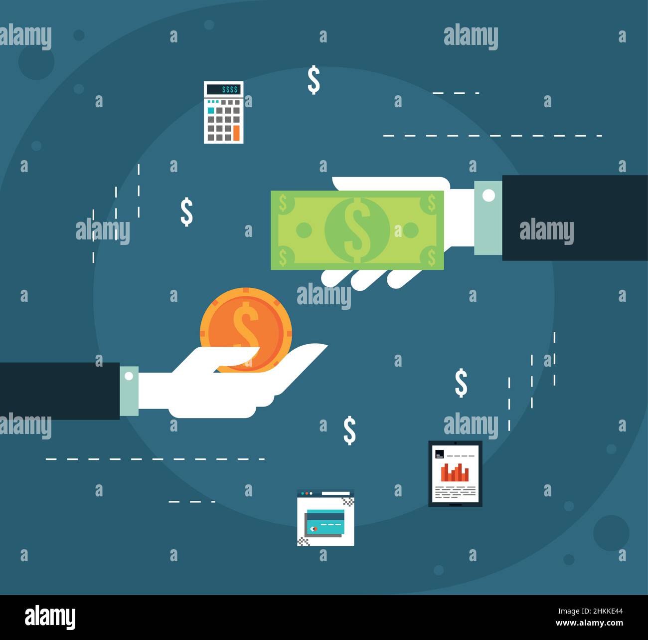 Economy economic hand hands Stock Vector Images - Alamy