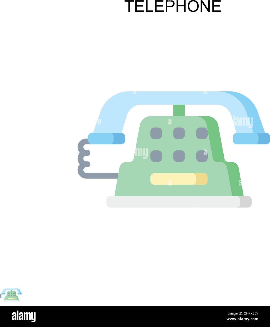 Telephone Simple vector icon. Illustration symbol design template for ...