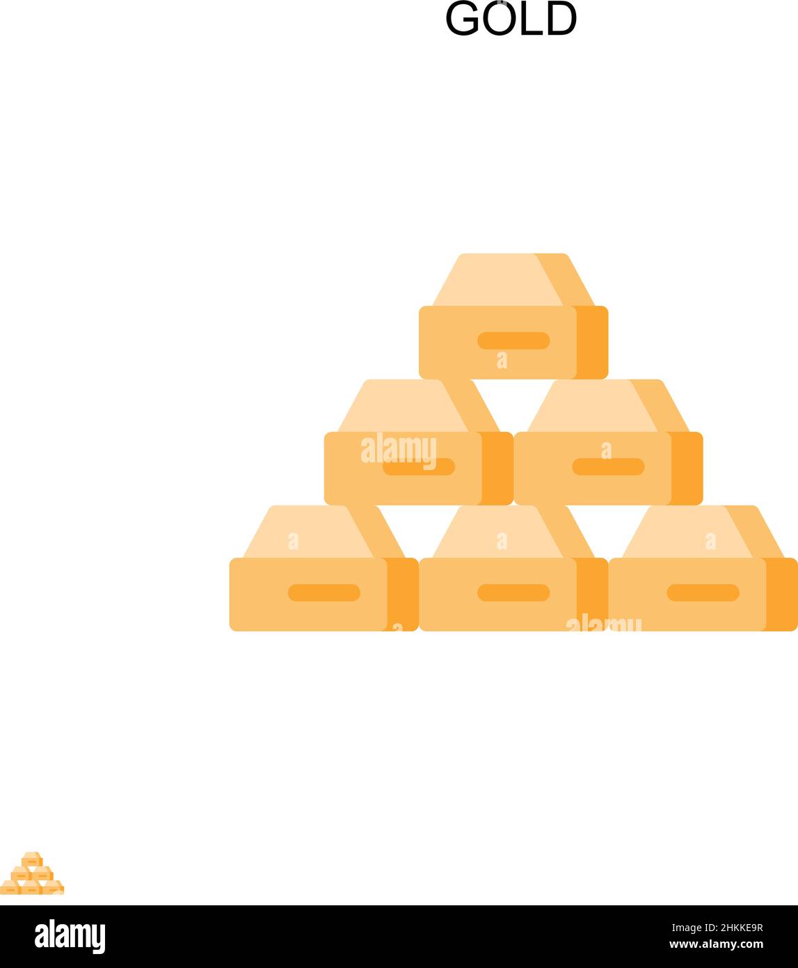 Gold Simple vector icon. Illustration symbol design template for web ...