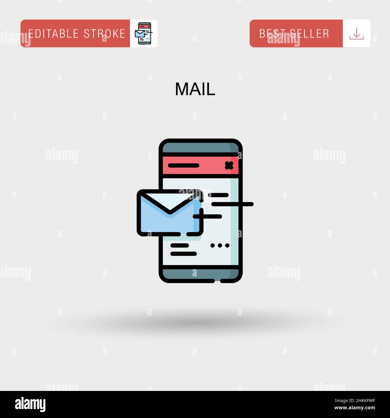 Mail Simple vector icon Stock Vector Image & Art - Alamy