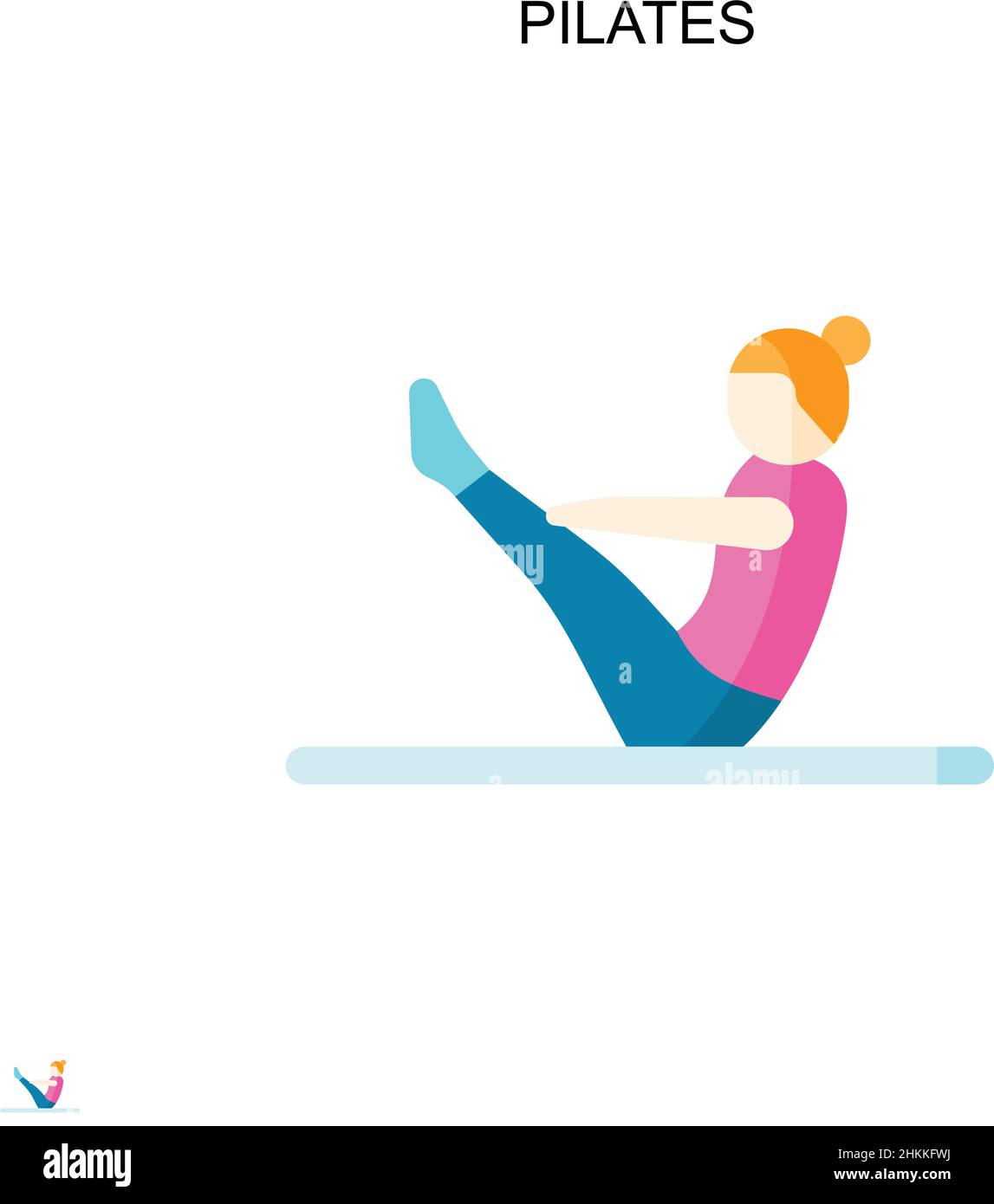 Pilates Simple vector icon. Illustration symbol design template for web ...